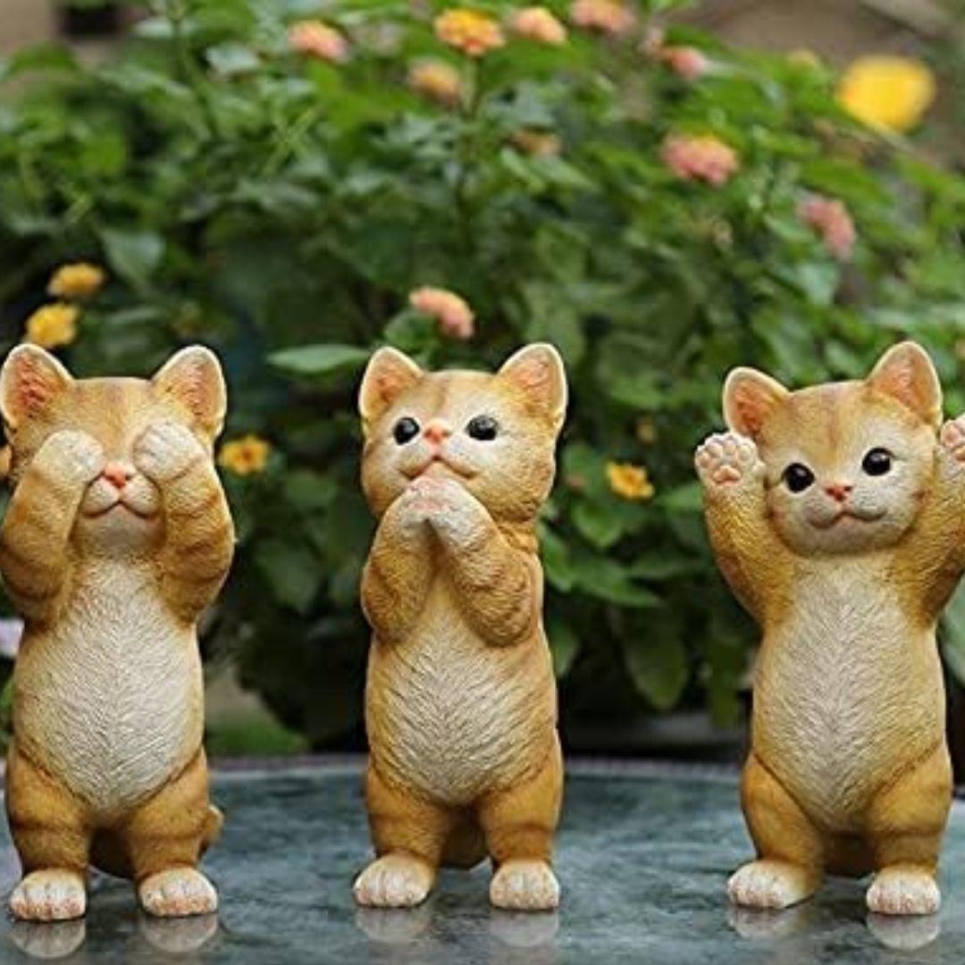 Cute Cat Figurines (Set of 3) – The Decorshed